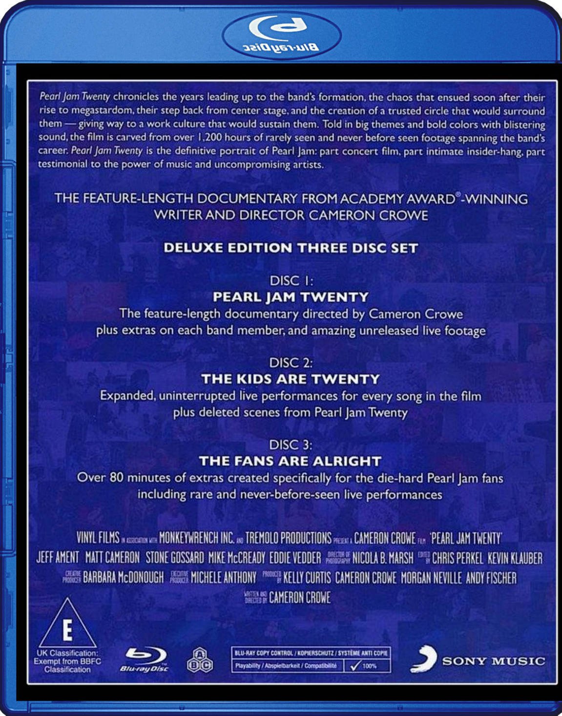 Pearl Jam Twenty (PJ20) Blu-Ray 3BD Set