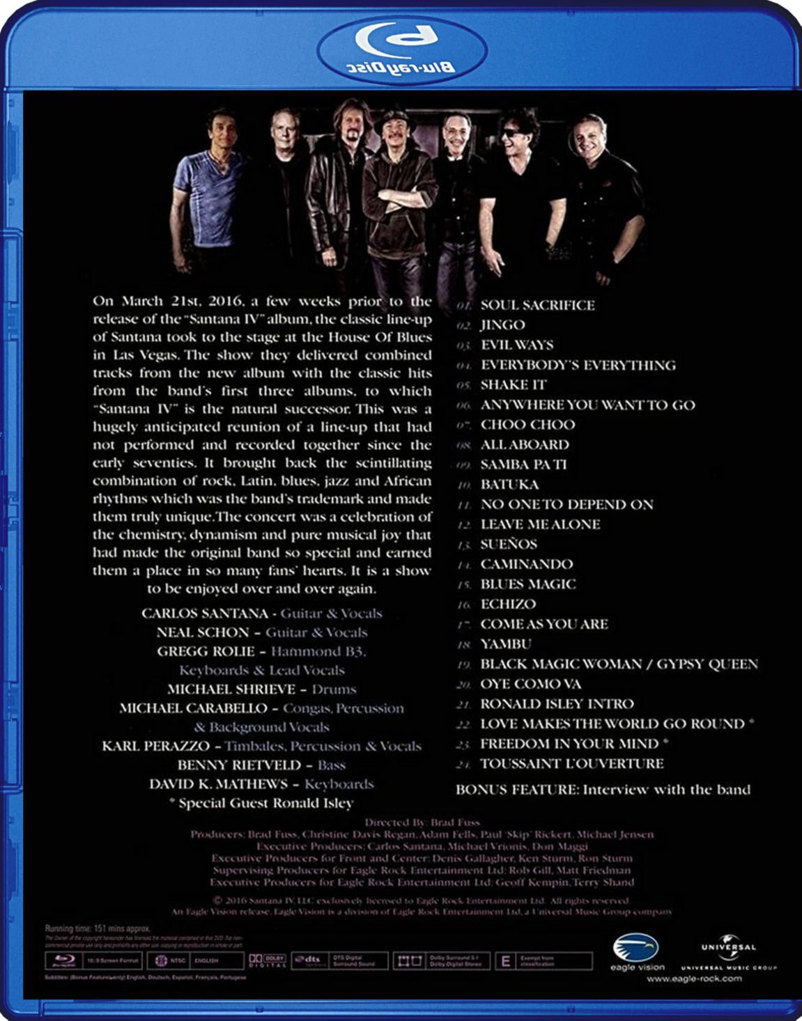 Santana Iv Live At The House Of Blues Las Vegas Blu-Ray