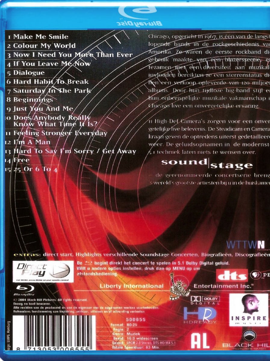 Chicago Live In Concert 2004 Blu-Ray