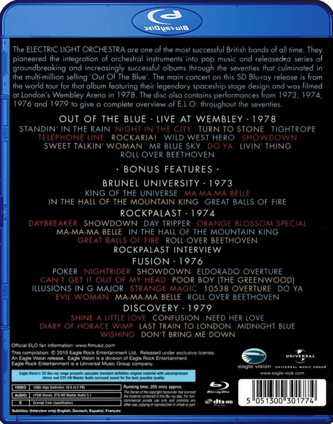Electric Light Orchestra (ELO) Out Of The Blue Live At Wembley World ...