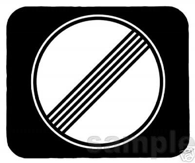 mouse pad DERESTRICTION SIGN german autobahn mouse mat
