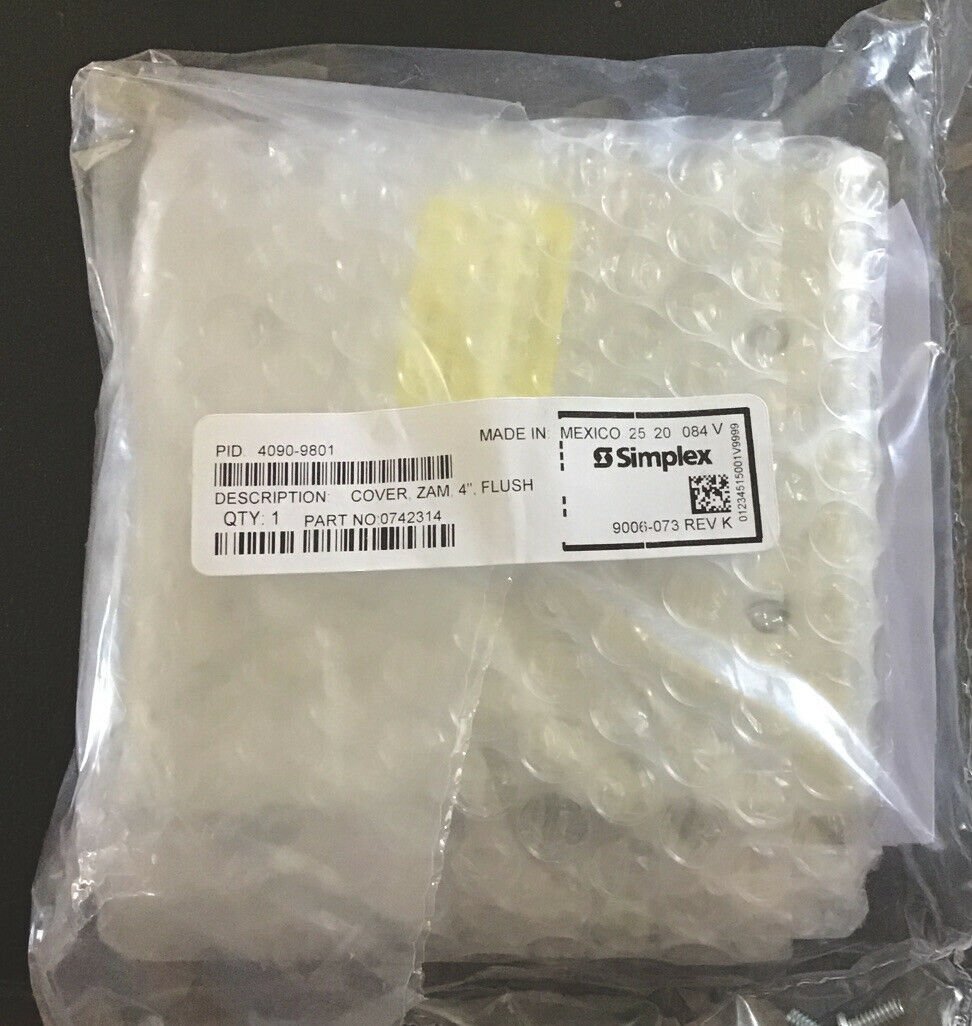 (NEW) SIMPLEX 4090-9801 - FLUSH COVER 4"