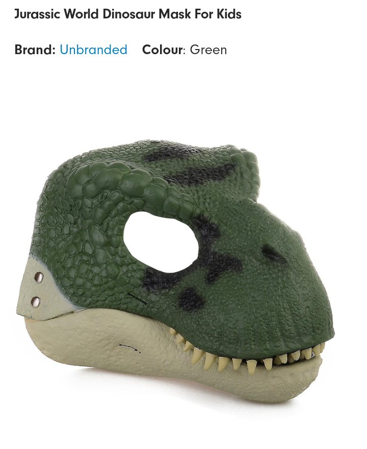 Jurassic World Dinosaur Mask For Kids