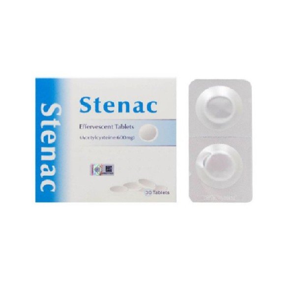 STENAC Effervescent Tablets containing 600mg Acetylcystein Clear Thick ...