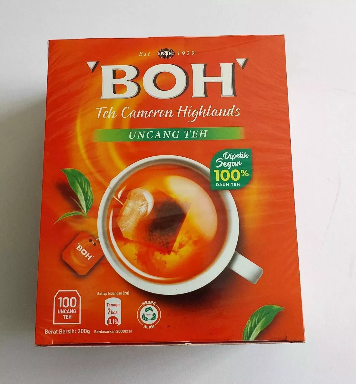 BOH Plantation Cameron Highlands TEA 100 Bags Malaysia Tea Bags Oolong ...