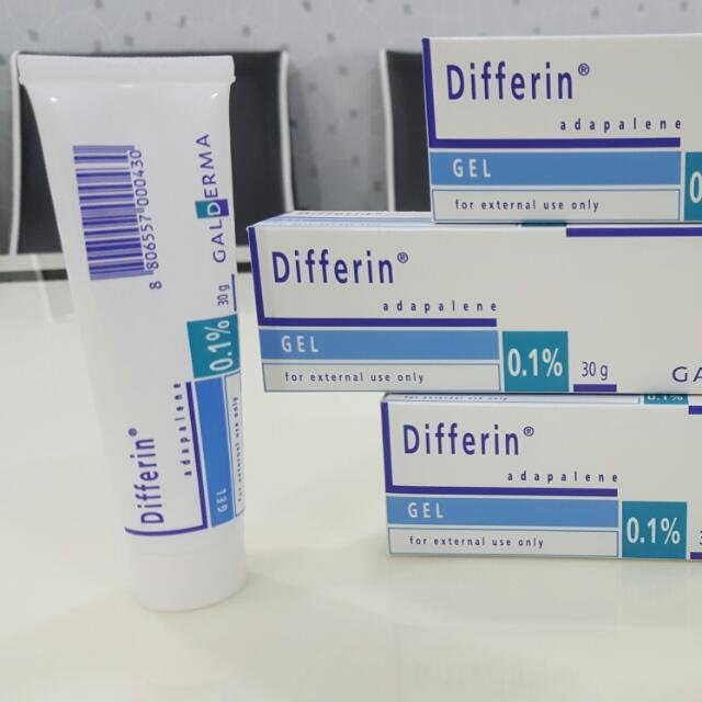 DIFFERIN 0.1% Gel 30g 1oz Adapalene Acne Pimple Galderma FREE SHIPPING ...