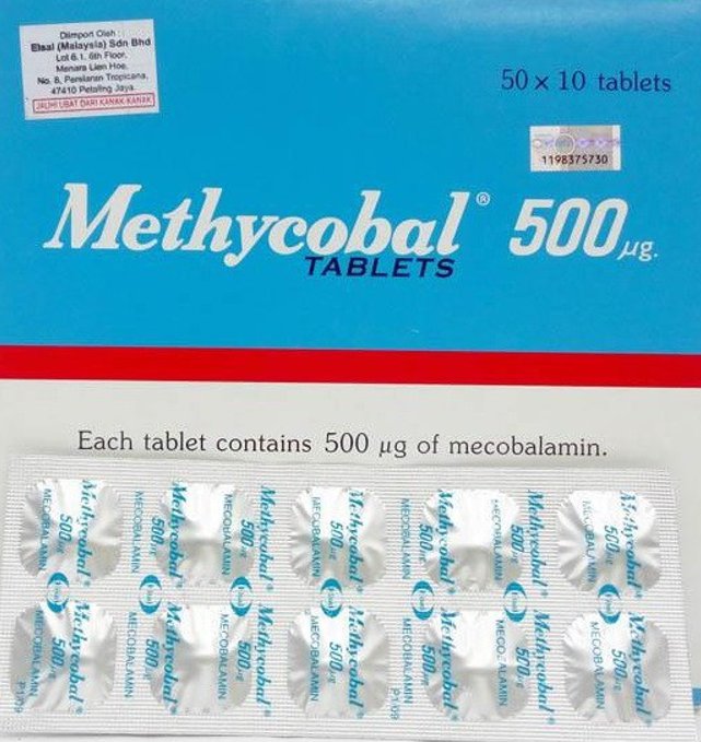 500mcg Methycobal Tablets Vitamin B12 For Numb & Nerve 100's NO BOX
