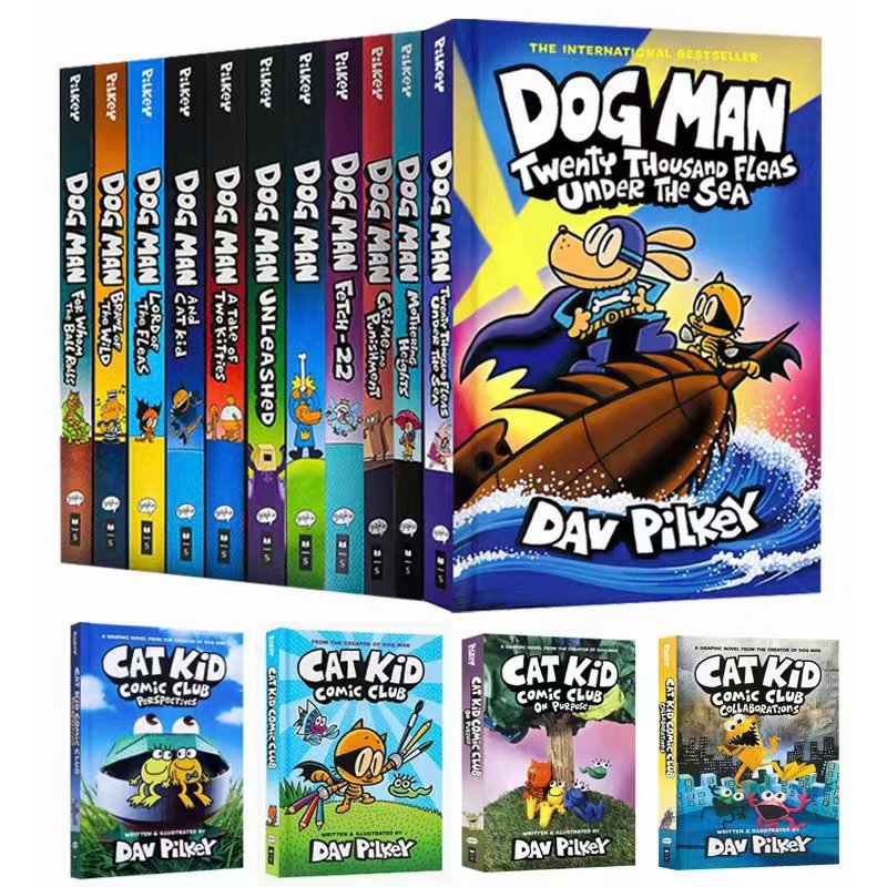 Dog Man Series 1-11 books Set dogman Children's Collection by Dav Pilkey