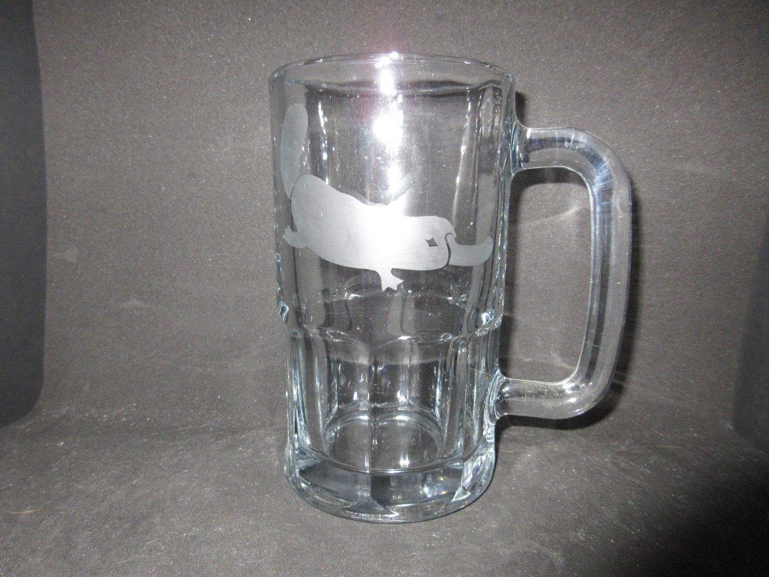 NEW ETCHED PLATYPUS GLASS ROOT BEER MUG