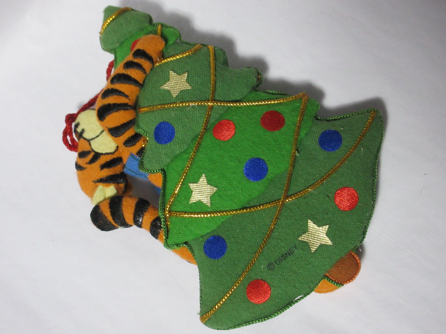 VINTAGE WALT DISNEY TIGGER FELT CHRISTMAS TREE ORNAMENT