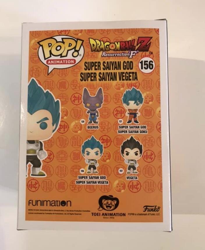 Dragon Ball Z Super Saiyan God Super Saiyan Vegeta #156 Funko POP ...