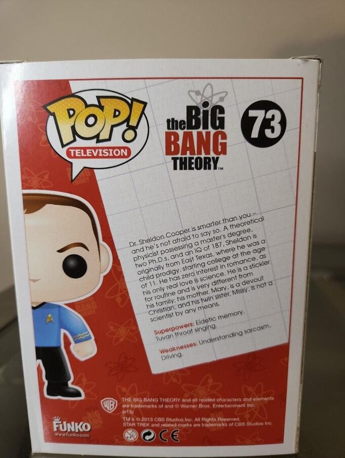 Big Bang Theory Sheldon Cooper #73 Funko POP! Action Figure Toy W ...