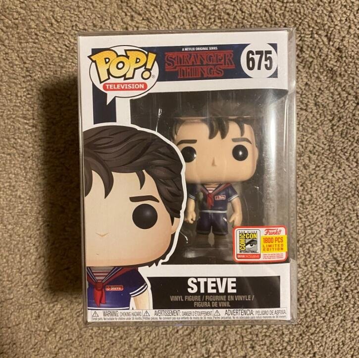 Funko Pop! Stranger Things Steve #675 SDCC 2018 Vaulted Retired Rare ...