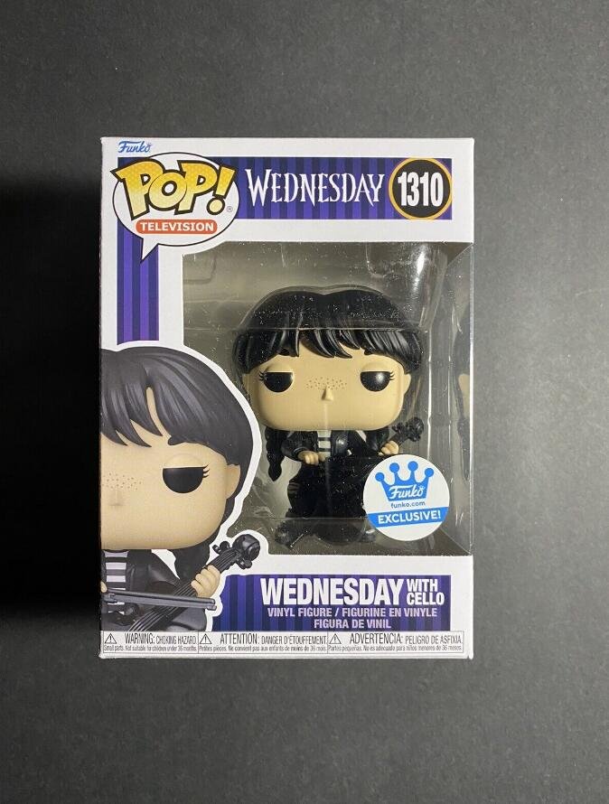 Wednesday With Cello #1310 Funko POP! Action Figure Toy W Protector Gift