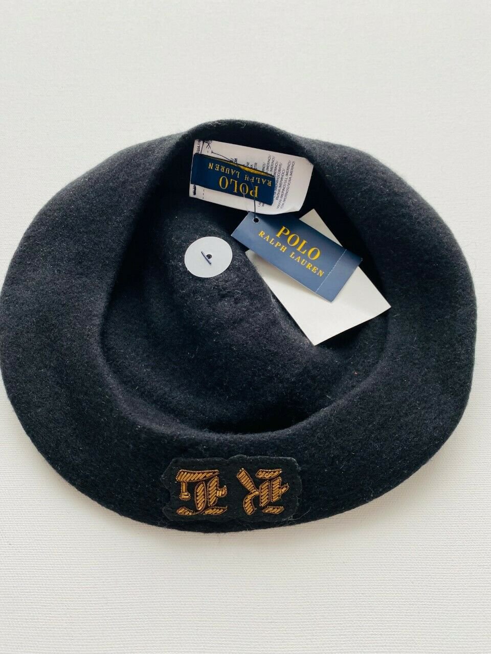 Polo Ralph Lauren Classic Crest Wool Beret Black O/S