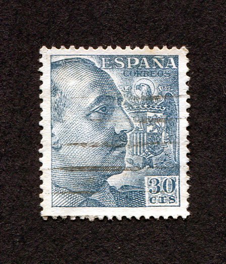 Spain Postage Stamp 1949 Scott# ES 695a Used 30 CTS Generalísimo ...
