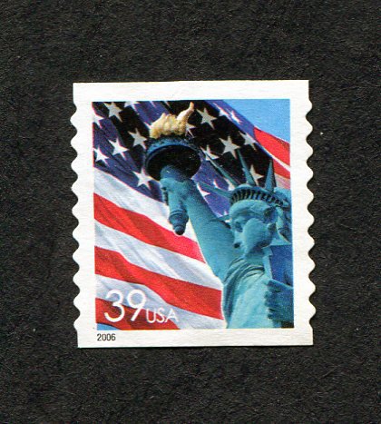 United States Postage Stamp 2006 Scott# US 3981 Used 39¢ Flag & Lady ...