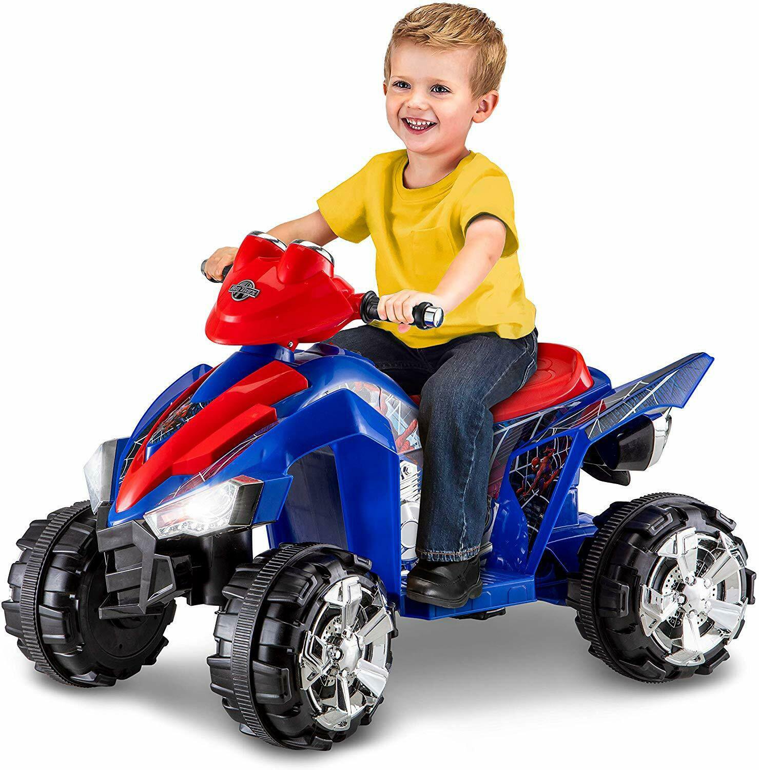 Kid Trax Marvel Spider Man ATV Powered Ride-On Toy, 4 Wheels Motorized ATV