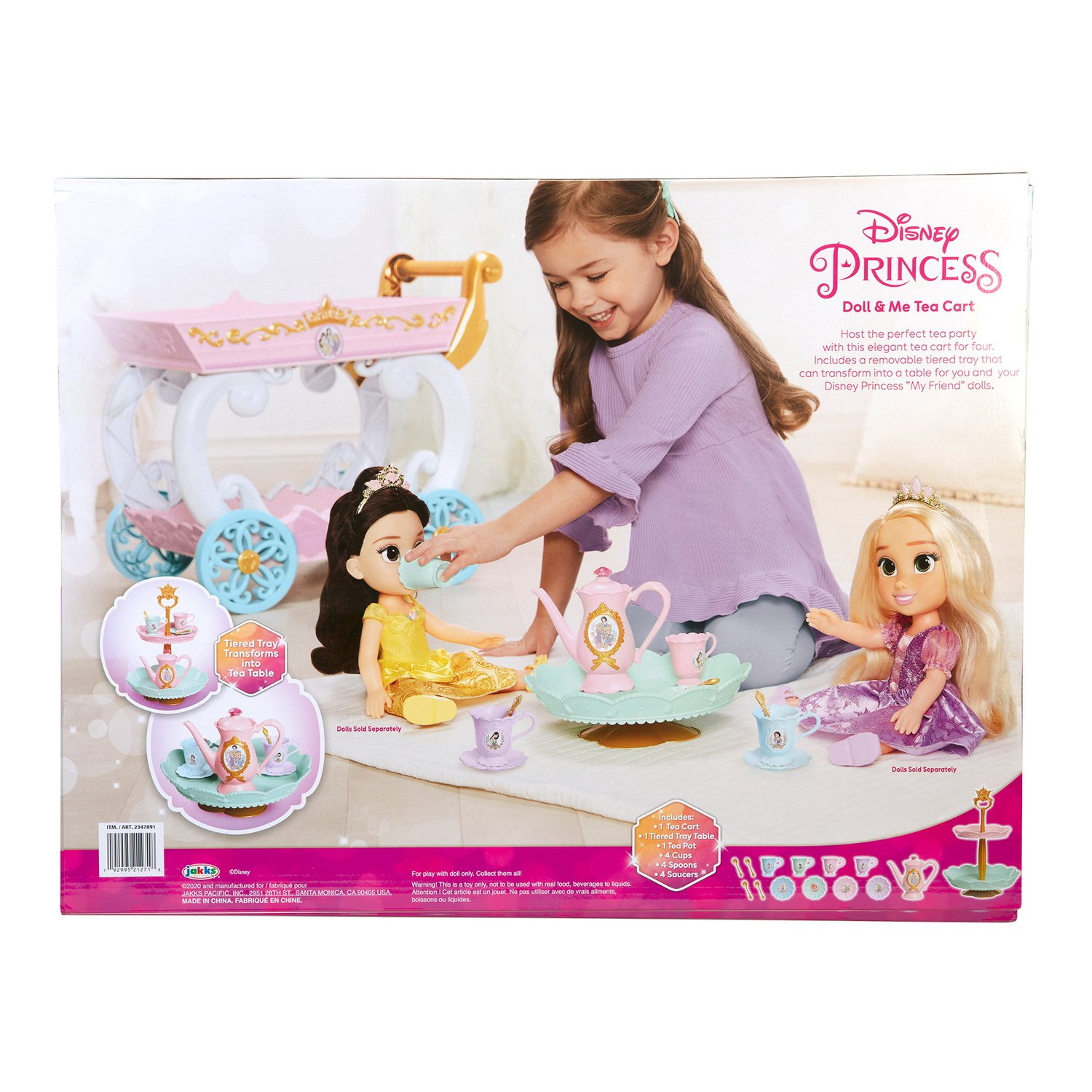 Disney Princess Tea Cart Tea Party with Your Disney Princess Dolls