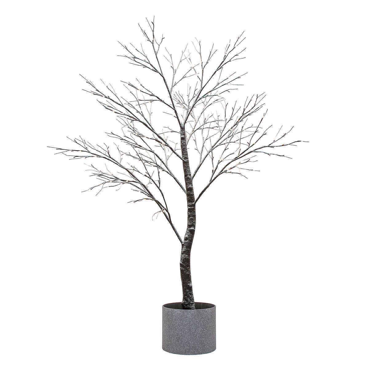 7' Potted Flocked LED Tree Indoor/Outdoor 280 LED lights Christmas ...