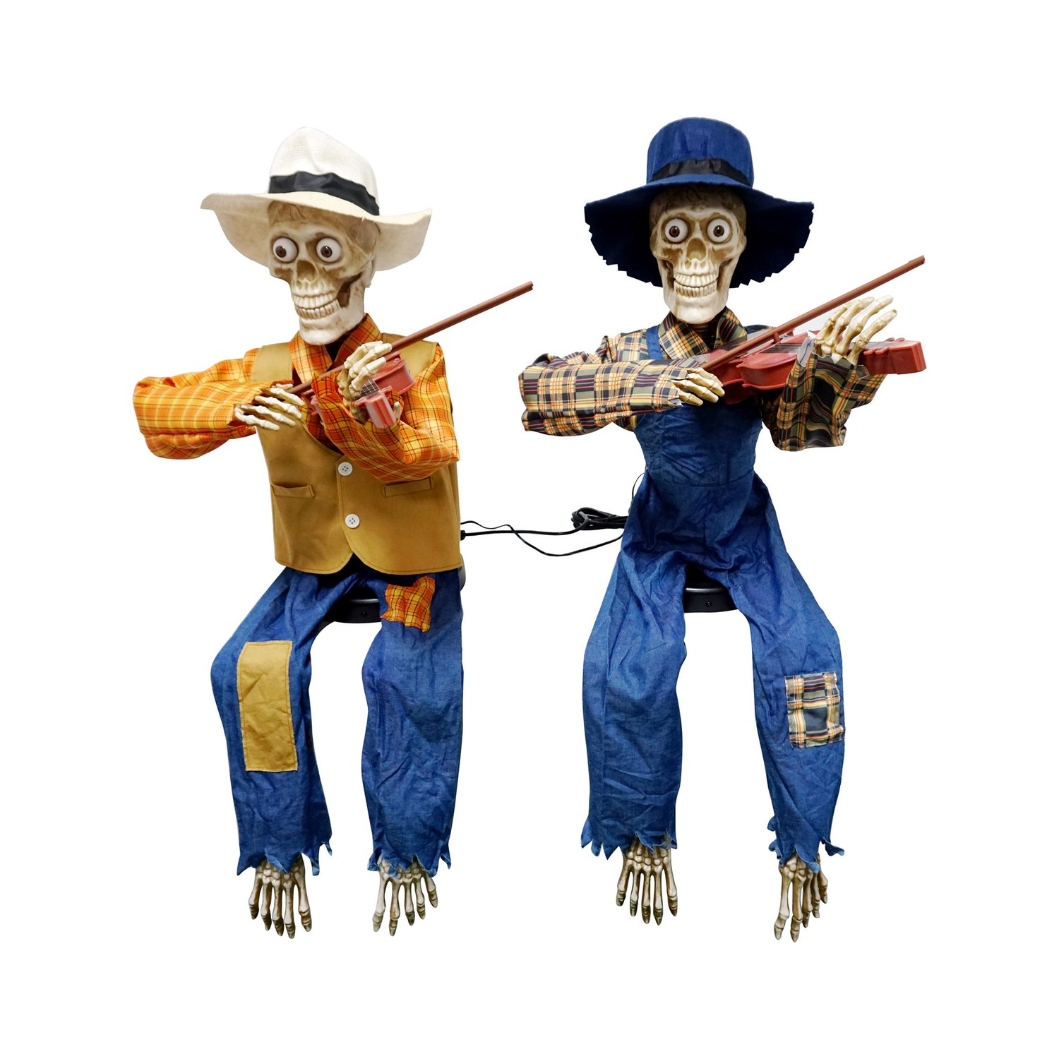 Animated Dueling Fiddler Skeletons, Automatic Motion or Sound Sensor ...