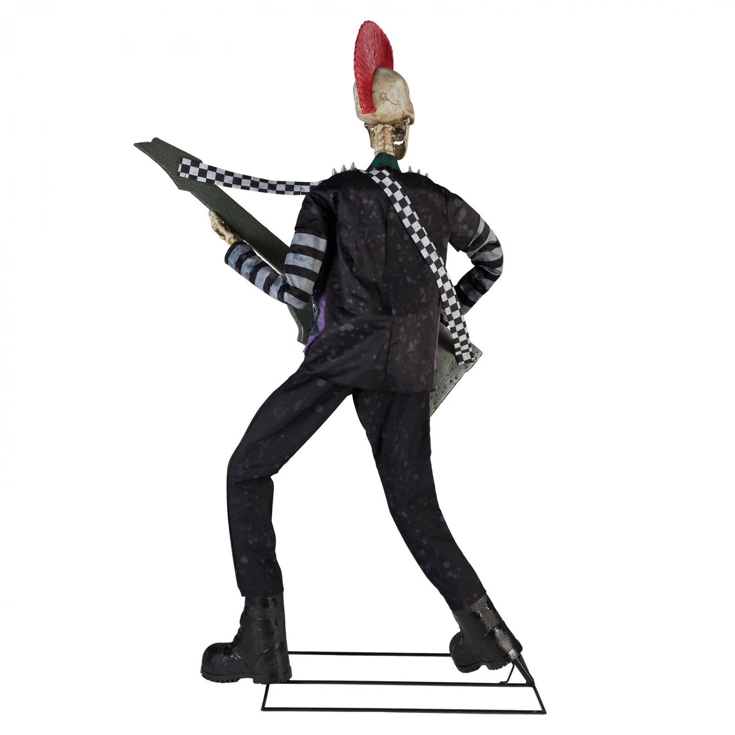 6' Punk Rocker Animated Skeleton