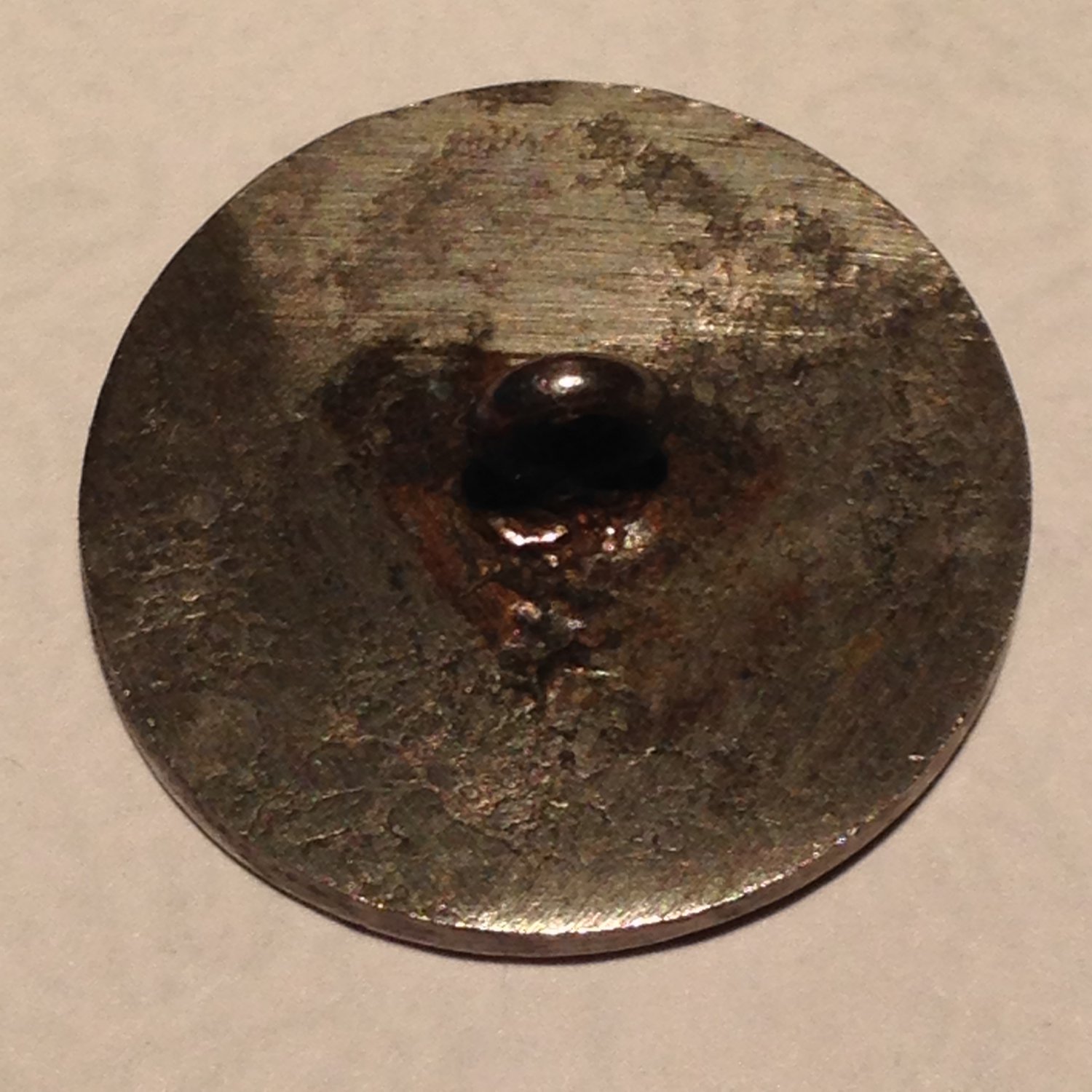 Antique Flat Steel Rose Button