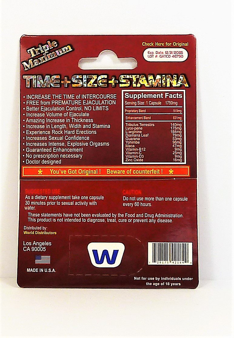 Triple Maximum Wild Extreme 1750 6 pills