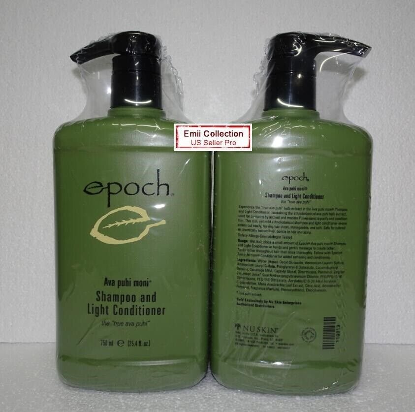 Nu Skin Nuskin Epoch Ava Puhi Moni Shampoo and Light Conditioner 25.4fl ...