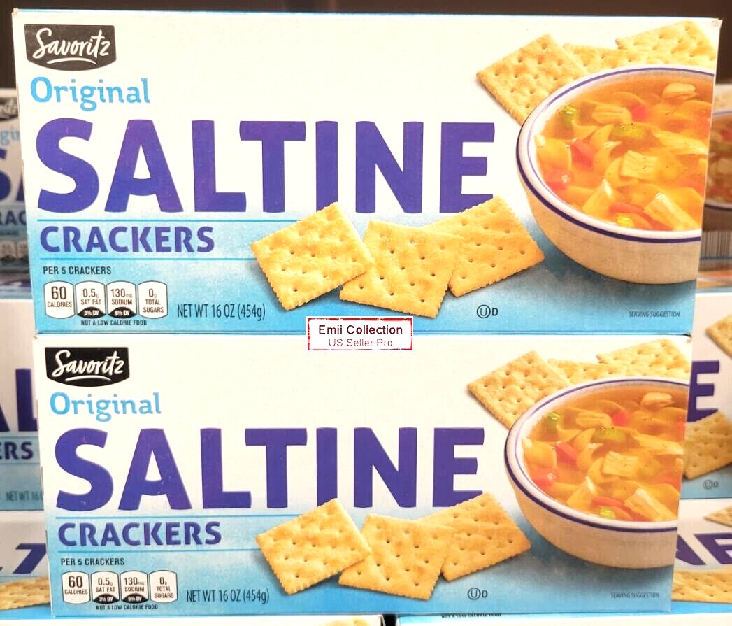 Savoritz Original Saltine Crackers 16oz 454g (2 Boxes)