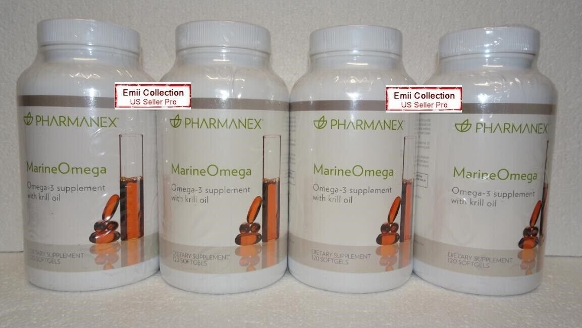 Nu Skin Nuskin Pharmanex Marine Omega MarineOmega 120 Softgels (4 Bottles)
