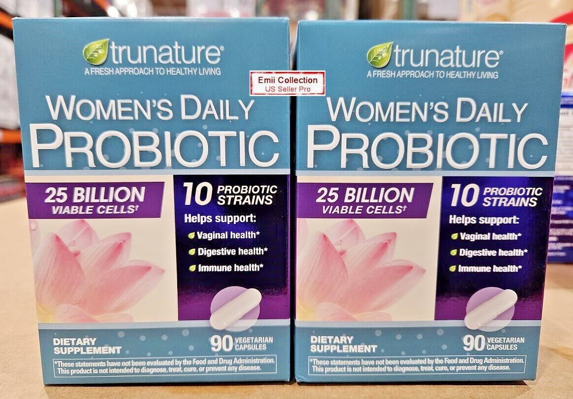 Trunature Women’s Daily Probiotic 90 Vegetarian Capsules (2 Boxes)