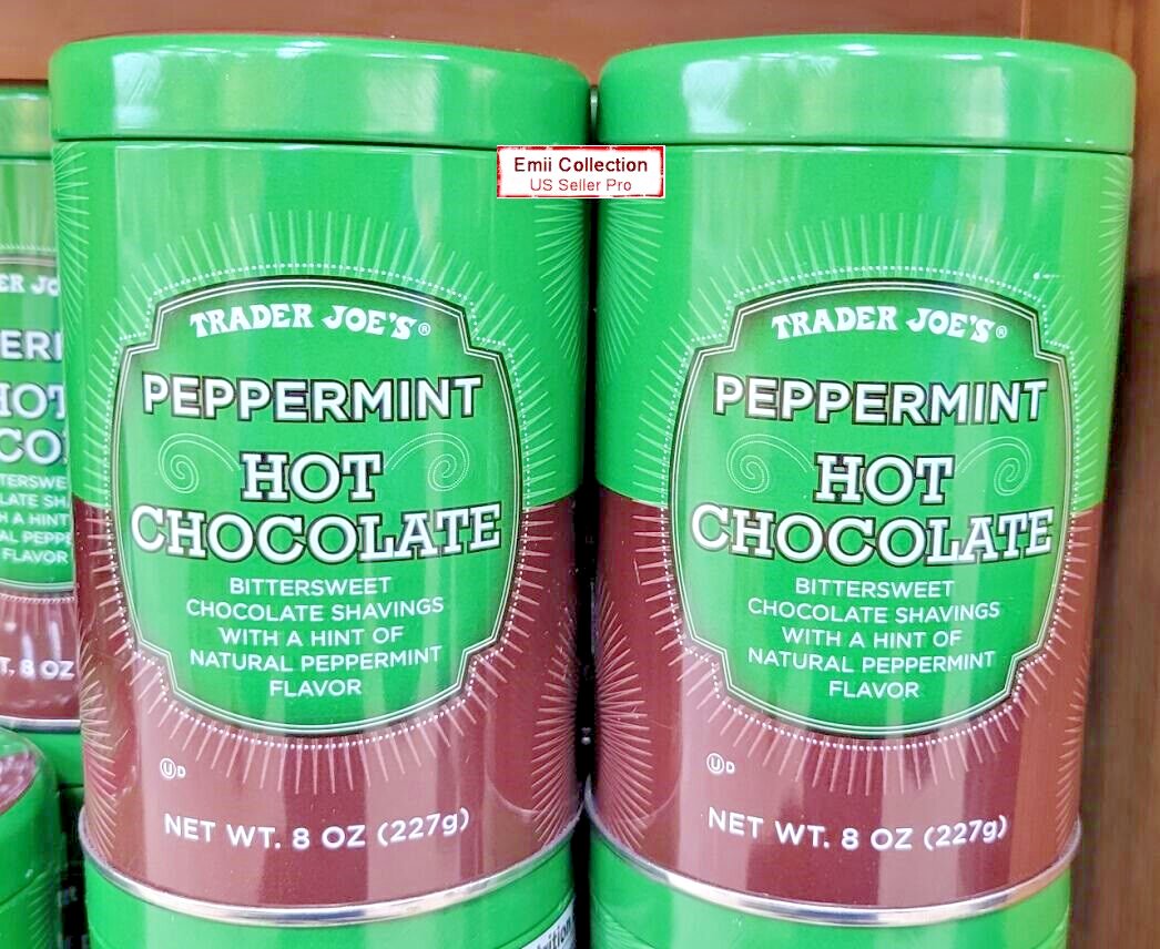 Trader Joe s Peppermint Hot Chocolate 8oz 227g (2 Tins)