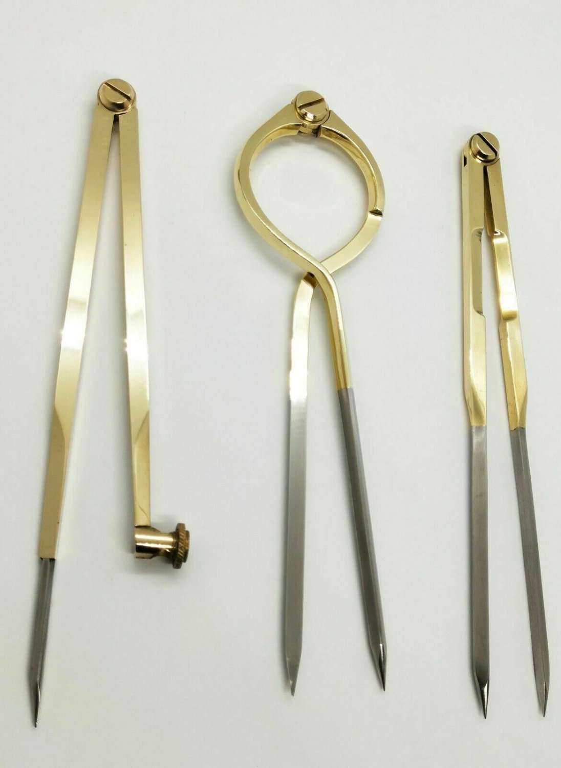 8" Marine Brass Chart Dividers Pencil Compass Navigation Chart Tool Set