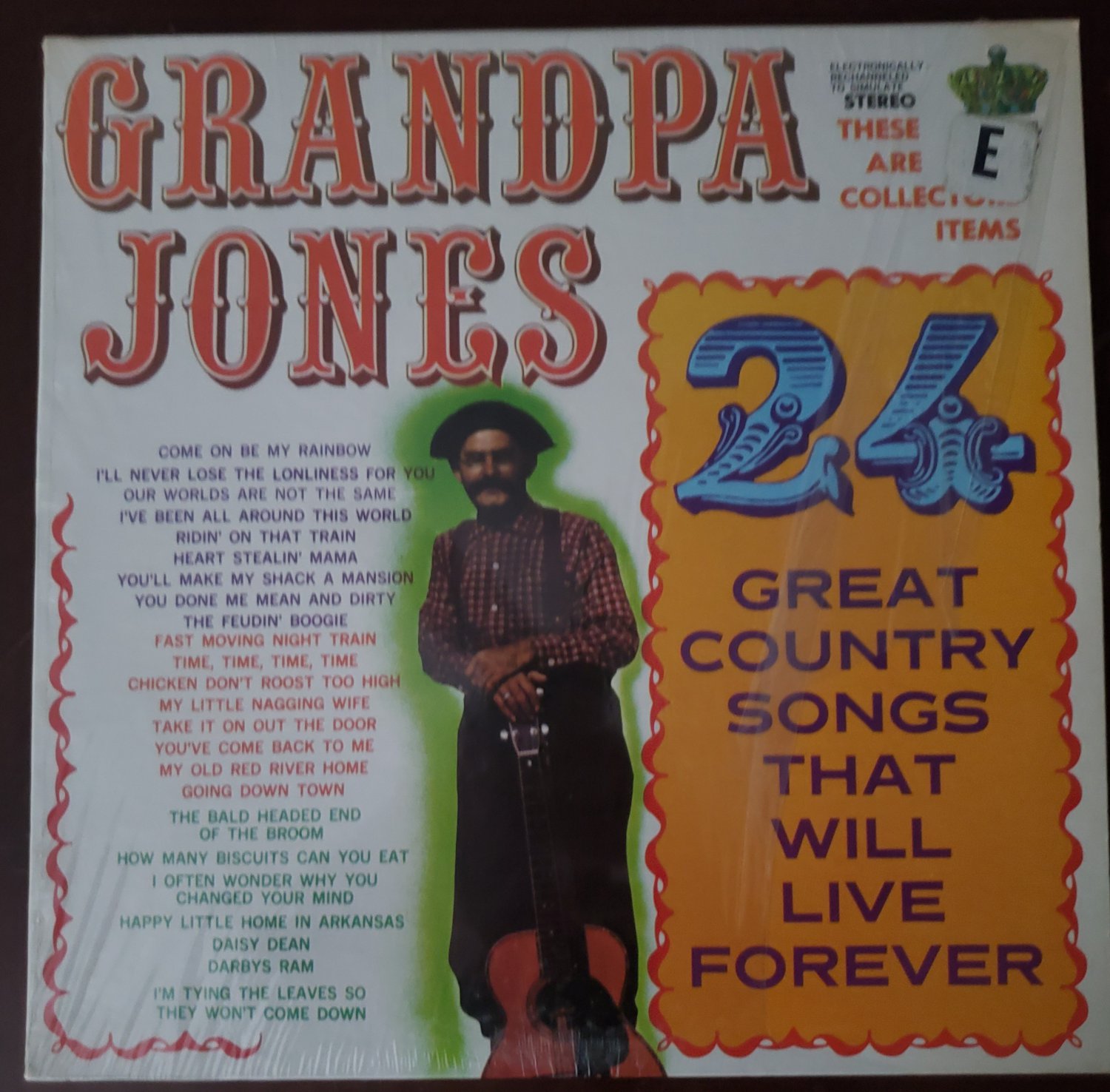 Grandpa Jones 24 Great Country Songs That Will Live Forever 33 RPM ...