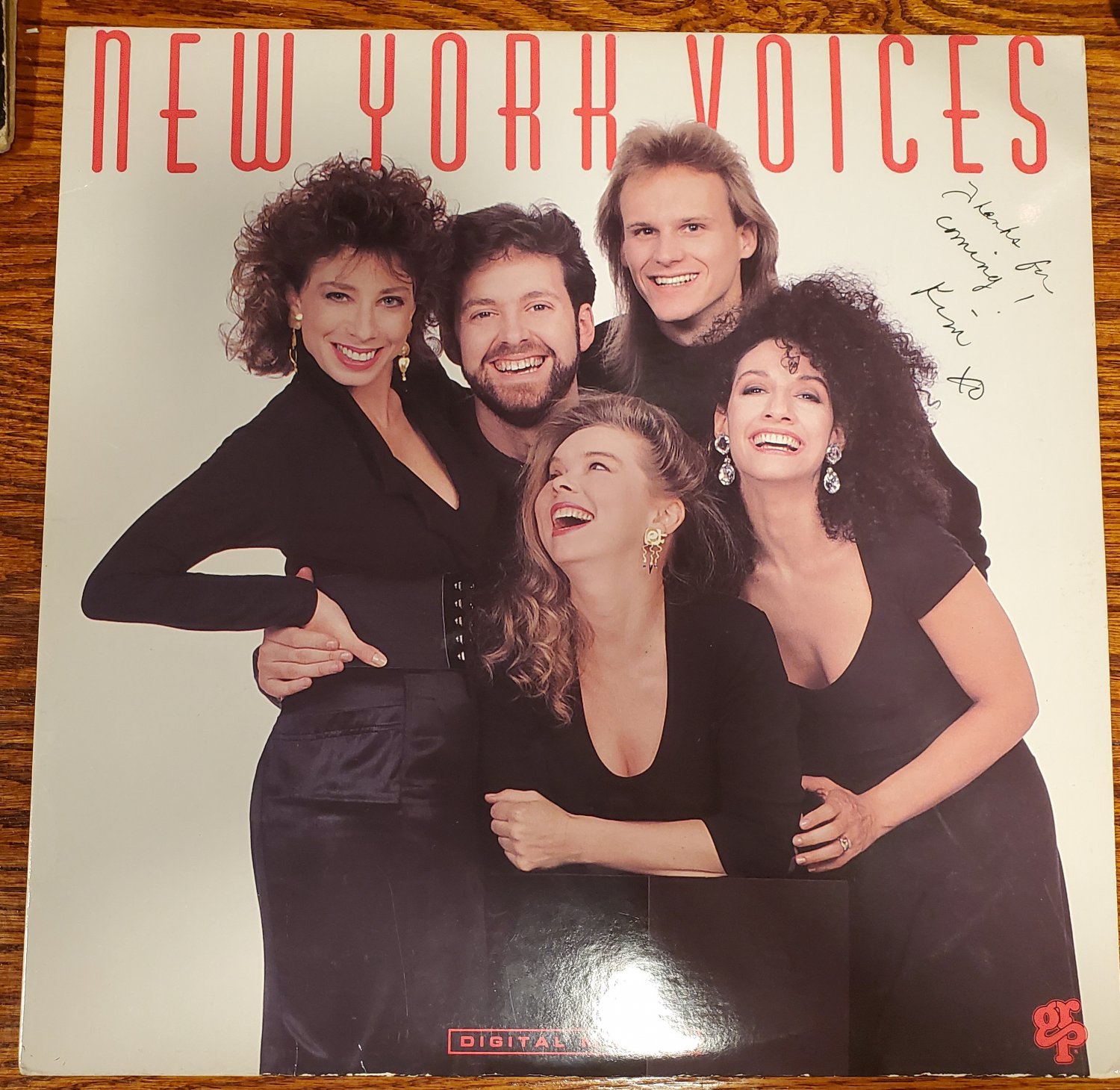 New York Voices Jazz Vocal Group Signed Autographed Kim Nazarian 33 RPM ...