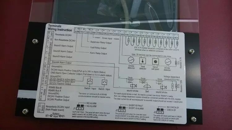 4 Zone Fire Alarm Control Panel FACP with NAC Form A EIA-485