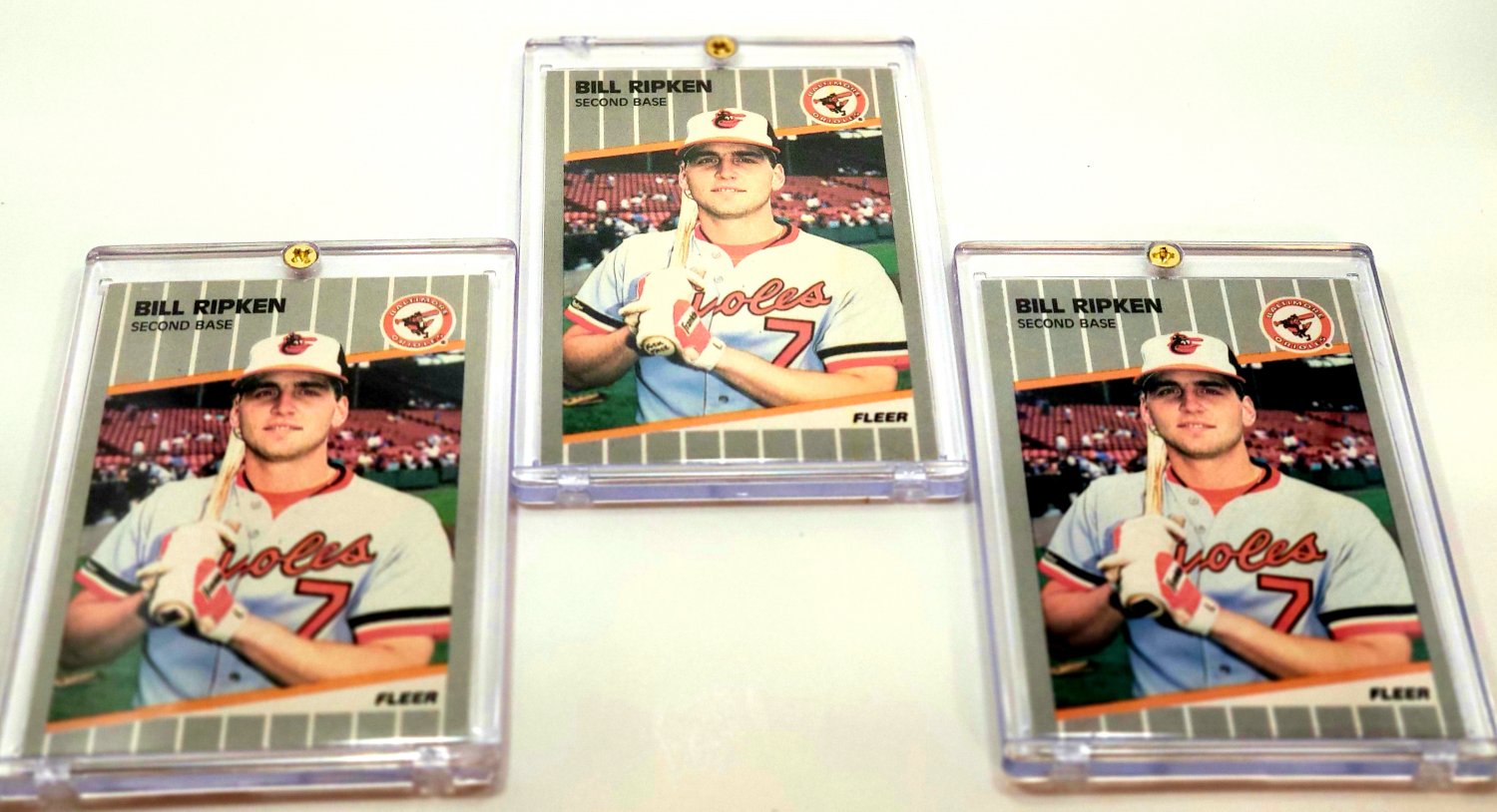 1989 Fleer Bill Ripken #616-F-Face Bat Card Set of 3 Different Versions