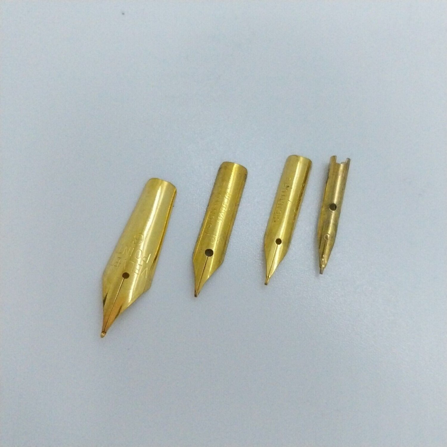 4 Vintage NOS Fontain Pen Nibs ,SIGNATURE,VELVET POINT,KINSIN,MADE IN USA