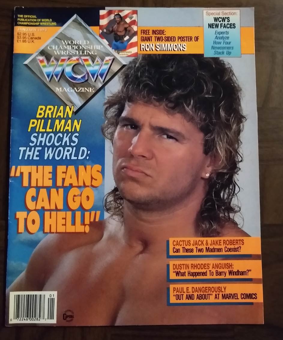 WCW Magazine January 1993 SHANE DOUGLAS & DUSTIN RHODES AUTOGRAPHS Free ...