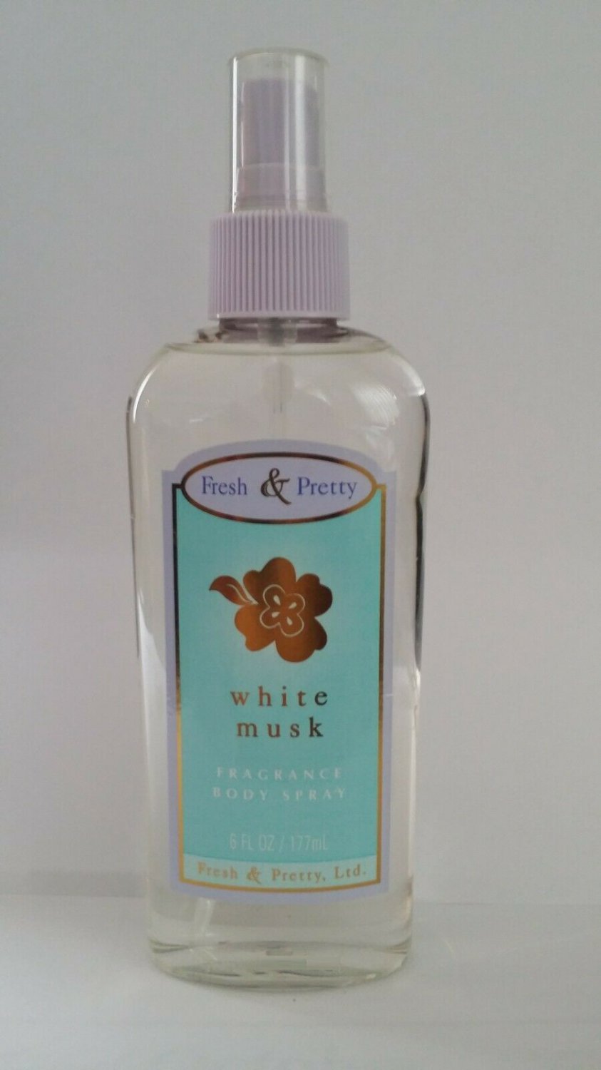 1 FRESH & PRETTY WHITE MUSK 6OZ / 177mL FRAGRANCE BODY SPRAY #RARE #VINTAGE