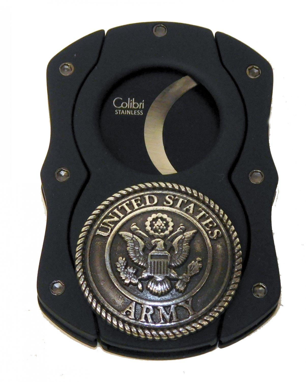 US Army Logo Black Matte Cigar Cutter Cutter By Colibri