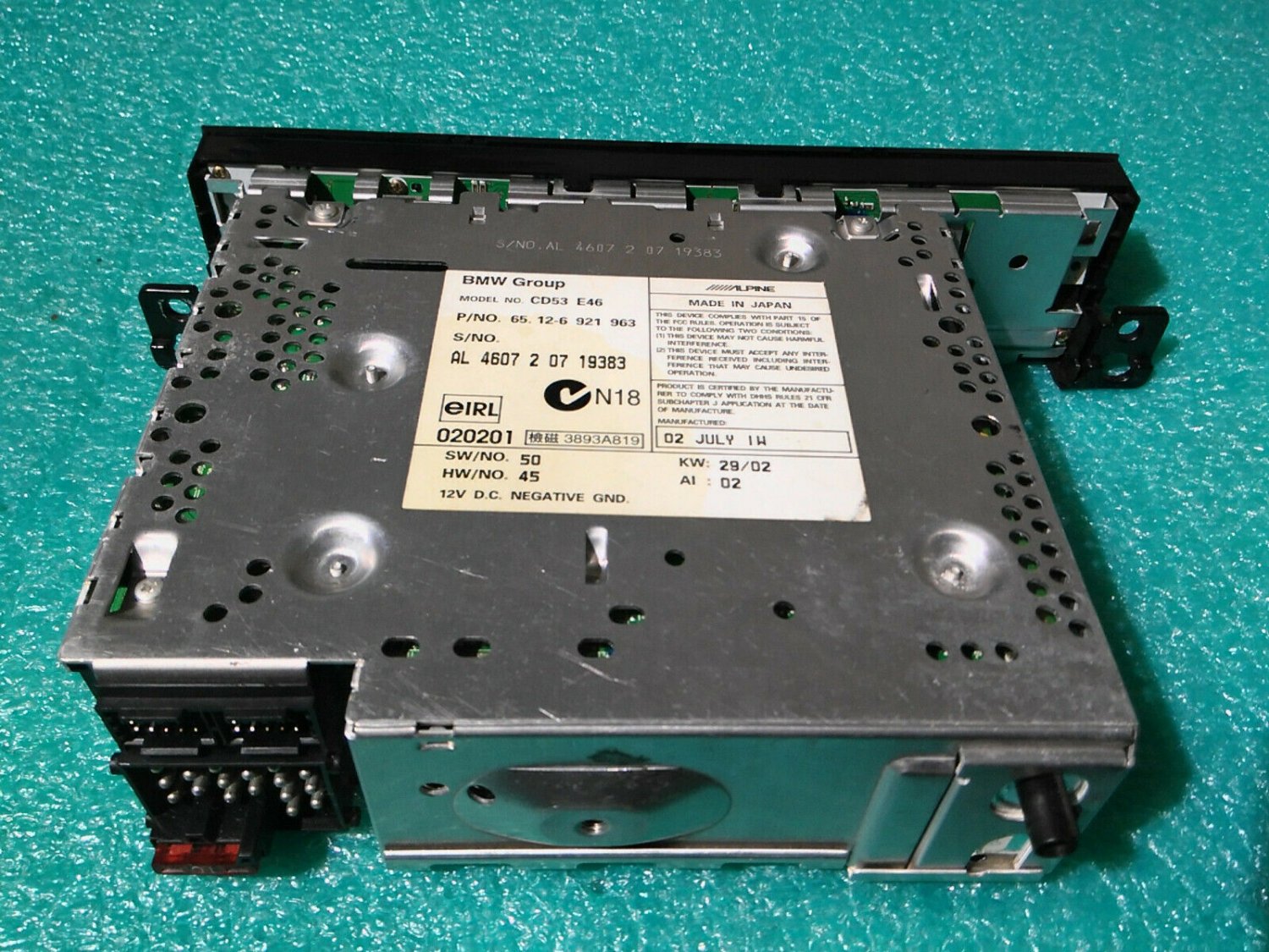 BMW E46 325i 330i M3 CD53 E46 Business Radio Stereo CD Head Unit OEM ...