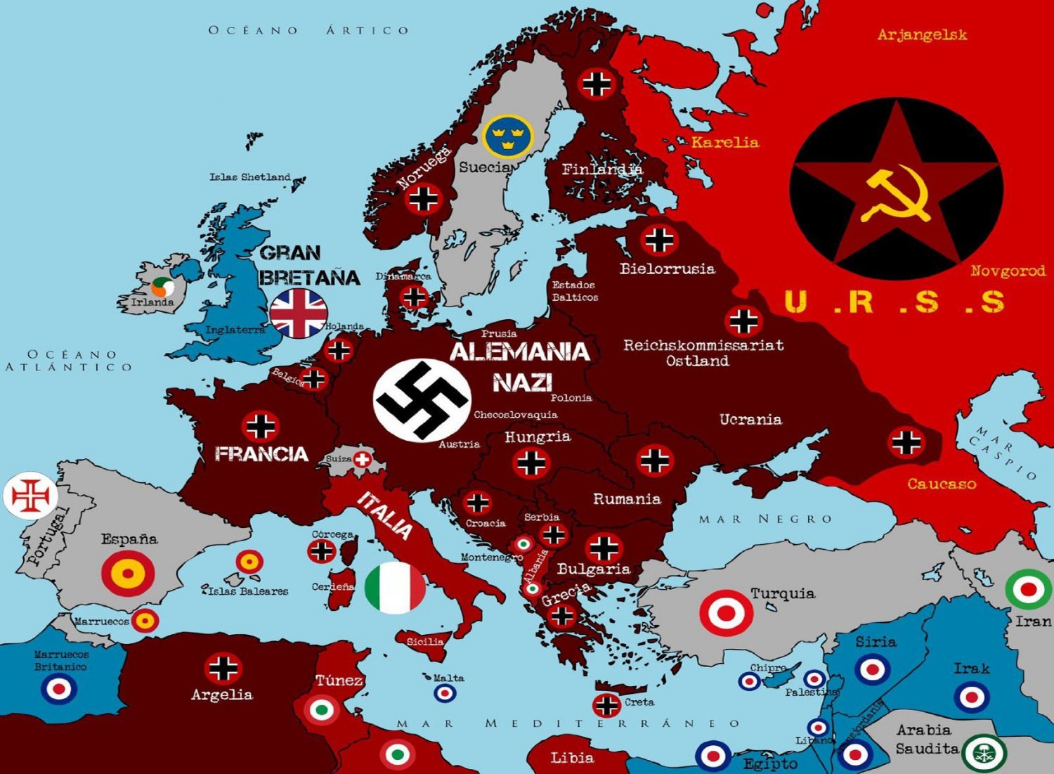 ww2 German Germany map nazi propaganda poster rare hitler ss division ...