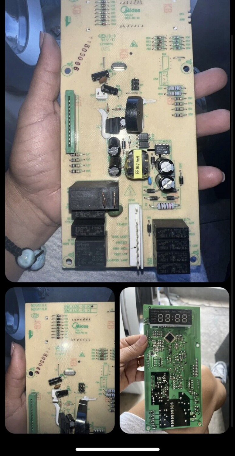 GE Midea Microwave Control Board - Part # EMLAA9L-S1-K MD12011LE