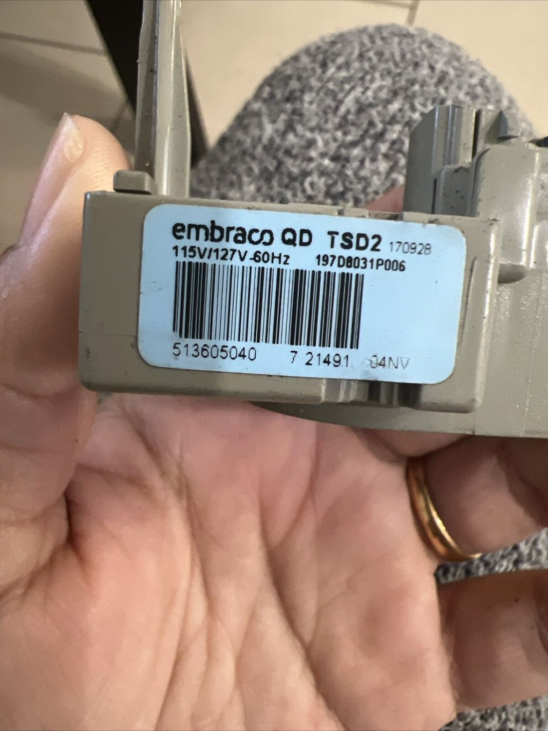 CK513605014 Embraco Compressor Start Relay Fits old # 513605040 ...