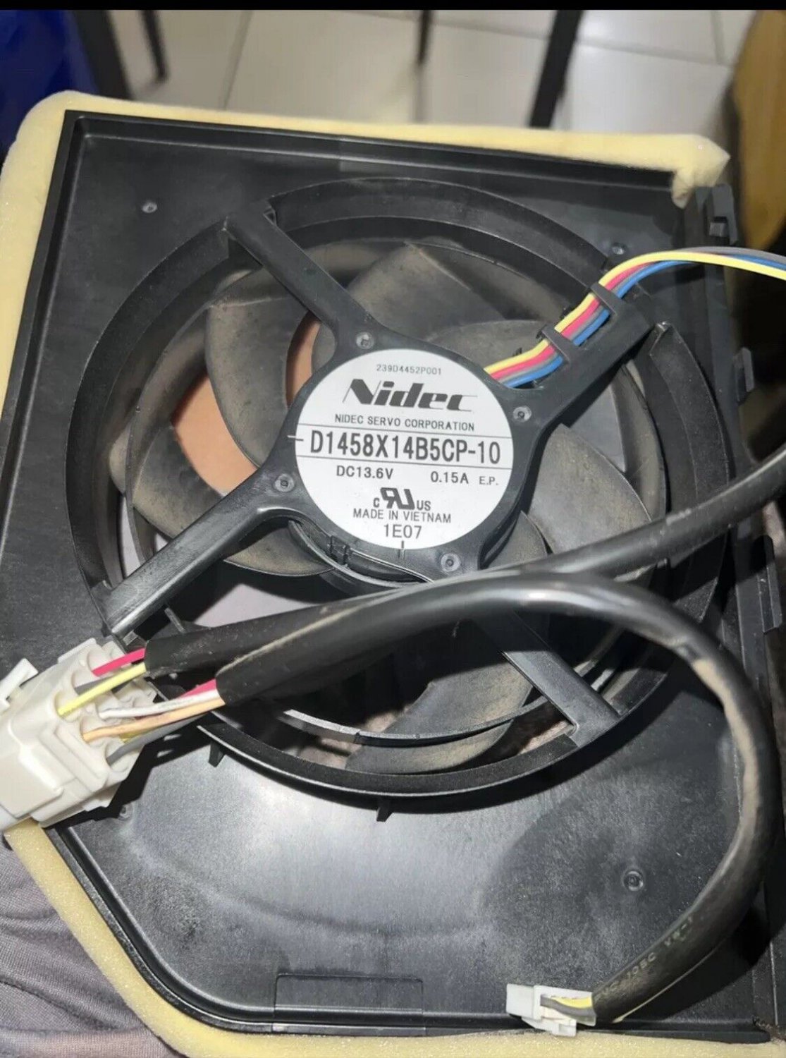 OEM GE WR60X23363 Refrigerator Fan Gasket Asm