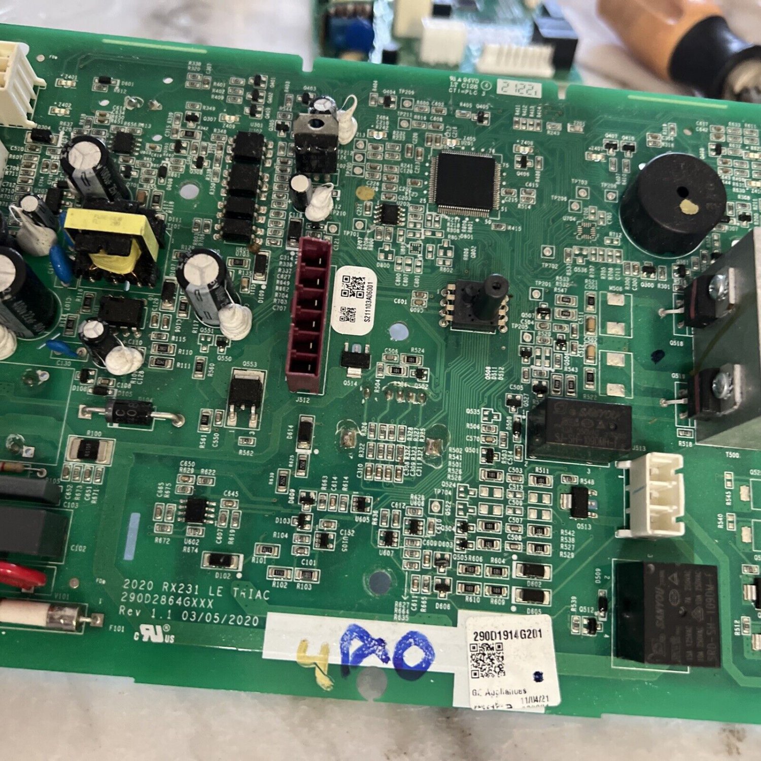GE Washer User Control Board 290D1914G201