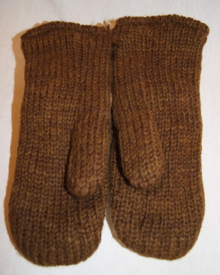 ADULT Mountain Goat LONG HORN SHEEP MITTENS longhorn KNIT MENS WOMENS
