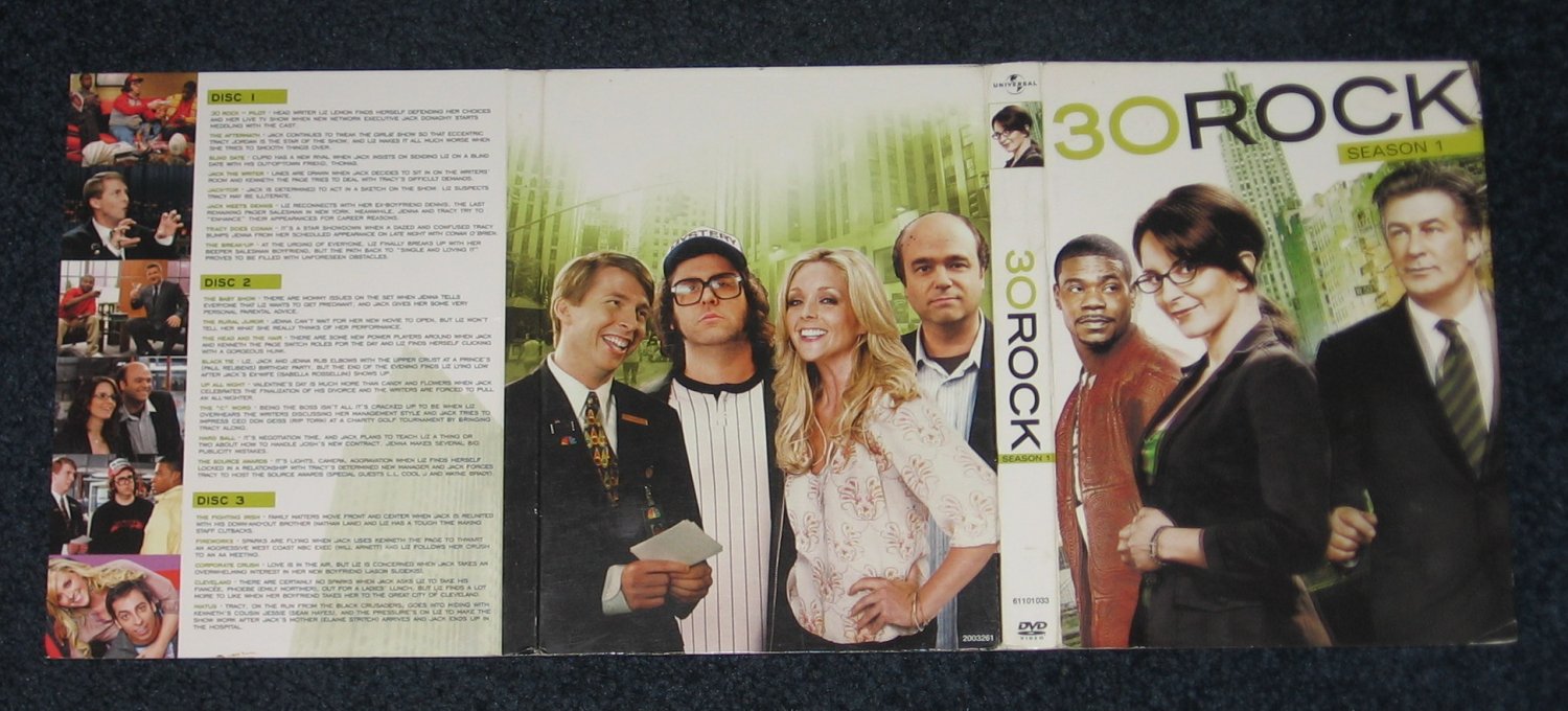 30 Rock Season 1 DVD 3-Disc Set Alec Baldwin, Tina Fey, Jane Krakowski ...